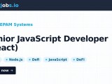 Senior Javascript Developer React At Epam Systems