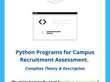 Python Programs Illuminate Minds