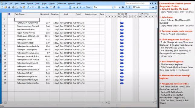 Cara Membuat Schedule Proyek dengan Microsoft Project