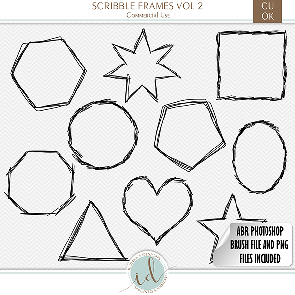 Commercial Use Scribble Frames Vol 1 – 2 – Ilonka's Designs