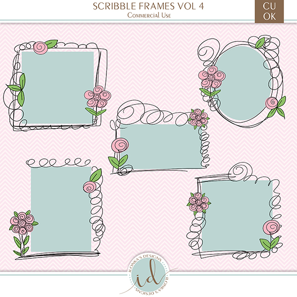Commercial Use Scribble Frames Vol 3 – 4 – Ilonka's Designs