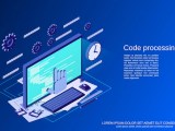 Premium Vector Code Processing Program Coding Algorithm