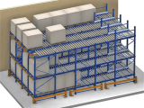 High Efficient Gravity Flow Rack Selective Pallet Storage Racks Metal