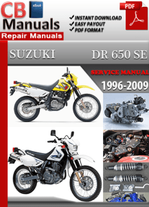 Suzuki DR 650 SE 1996-2009 Service Manual Download | Technical Repair ...