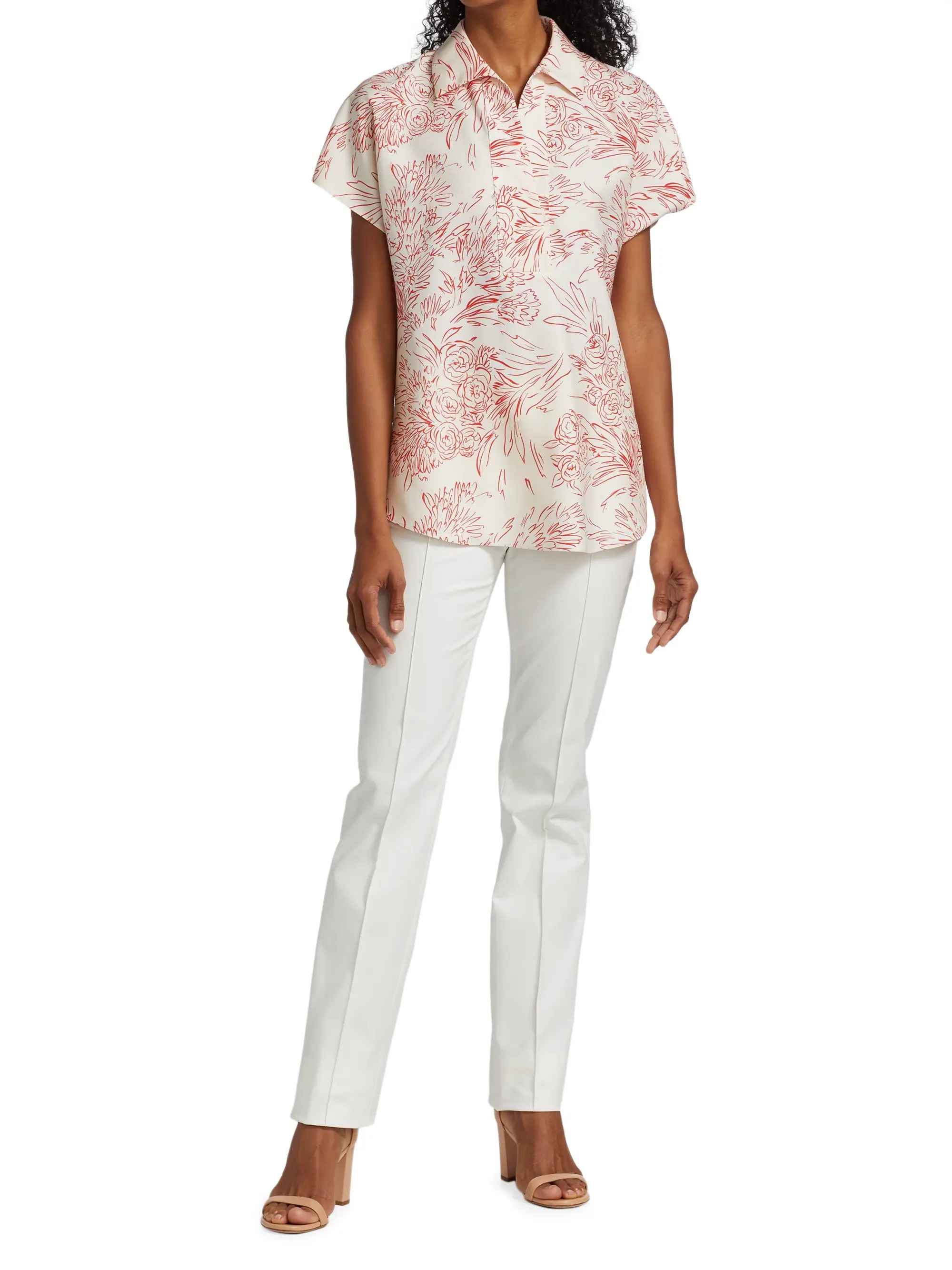 Shop Akris Punto Francoise Piped Pebble Crepe Pants Saks Fifth Avenue