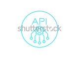 Api Application Programming Interface Vector Linear Stock Vector