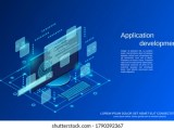 Software Development Coding Business Analysis Programming Stock Vector