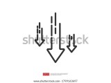 Arrow Decrease Icon Symbol Economy Stretching Stock Vector Royalty