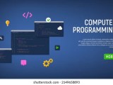 Concept Computer Programming Developing Software Game Stock Vector