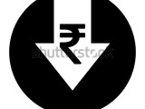 Cost Reduction Decrease Icon Vector Symbol Stock Vector Royalty Free
