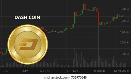 Dash Coin Decrease Exchange Value Digital Stock Vector Royalty Free - Download Creative Space Wallpaper | Full HD