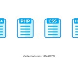 Java Php Css Html Code Vector Stock Vector Royalty Free 1356360776