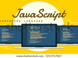 Learn Code Javascript Programming Language Laptop Stock Vector Royalty