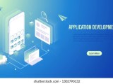 Mobile Application Development Program Coding Concept Stock Vector