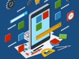 Mobile Application Development Program Coding Flat Stock Vector