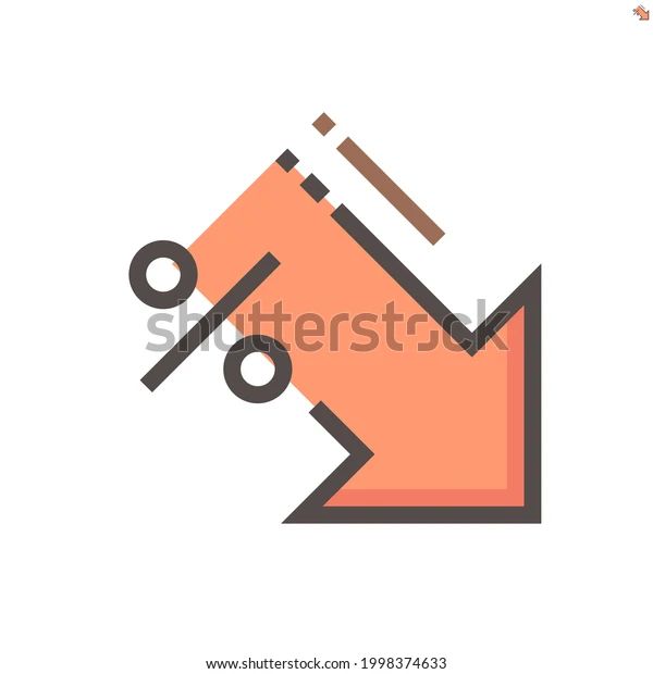 Percent Decrease Vector Design Consist Down Stock Vector Royalty Free - Mountain Illustrations - High Quality 4K Collection