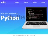 Python Programming Code Technology Banner Python Stock Vector Royalty