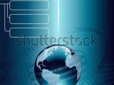 Technology Background Globe Binary Code Stock Vector Royalty Free