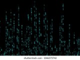Vector Streaming Binary Code Background Zero Stock Vector Royalty Free