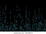 Vector Streaming Binary Code Background Zero Stock Vector Royalty Free