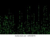 Vector Streaming Binary Code Background Zero Stock Vector Royalty Free