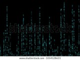 Vector Streaming Binary Code Background Zero One Numbers Data