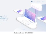 Web Development Coding Programming Responsive Layout Stock Vector