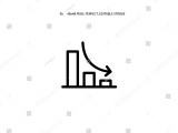 Falling Chart Decrease Stock Crash Simple Stock Vector Royalty Free