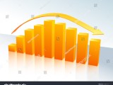 Increase Decrease Threedimensional Bar Graph Stock Vector 19381171