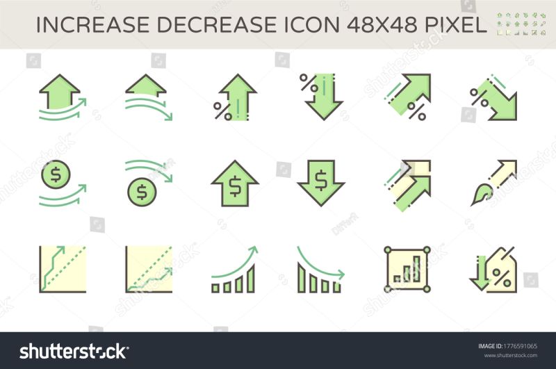 Increase Or Decrease Graph Line Icon Vector 40281912 Vector Art At - Space Texture Collection - High Resolution Quality