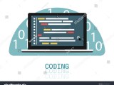Programmer Coding Binary Computer Isometric Flat Stock Vector Royalty