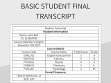 Free University Transcript Templates For Google Sheets And Microsoft