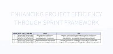 Enhancing Project Efficiency Through Sprint Framework Excel Template - Geometric Textures - Modern HD Collection