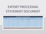 Export Processing Statement Document Excel Template And Google Sheets