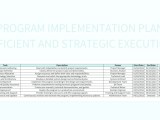 Sample Implementation Plan For Effective Execution Excel Template And