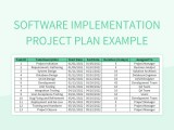 Software Implementation Project Plan Example Excel Template And Google
