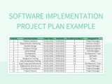 Software Implementation Project Plan Example Excel Template And Google