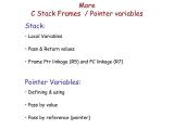 Ppt More C Stack Frames Pointer Variables Powerpoint Presentation