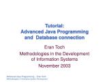 Ppt Tutorial Advanced Java Programming And Database Connection