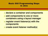 Ppt Gui Programming In Java Powerpoint Presentation Free Download