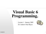 Ppt Visual Basic 6 Programming Fundamentals Dr Andrew Paul Myers