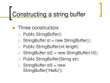 Ppt Stringbuffer Class Powerpoint Presentation Free Download Id 161280