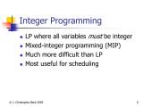Ppt Lecture 10 Integer Programming Branch And Bound Powerpoint