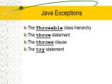 Ppt Exceptions In The Java Programming Language Powerpoint