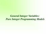 Ppt I Nteger Programming Models Powerpoint Presentation Free