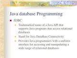 Ppt Java Database Programming Powerpoint Presentation Free Download