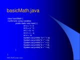 Ppt Variables Expressions And Arithmetic Operators In Java