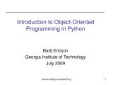 Ppt Introduction To Object Oriented Programming In Python Powerpoint