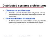 Ppt Architectural Design Distributed Systems Architectures
