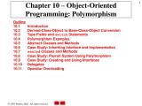 Ppt Chapter 10 Object Oriented Programming Polymorphism Powerpoint